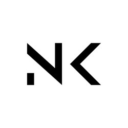 Initial letter nk logo design template creative Vector Image
