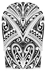 Polynesian tribal art tattoo design Royalty Free Vector