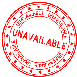 Grunge red unavailable word square rubber seal Vector Image
