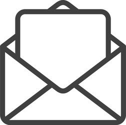 Open email flat icon symbol Royalty Free Vector Image