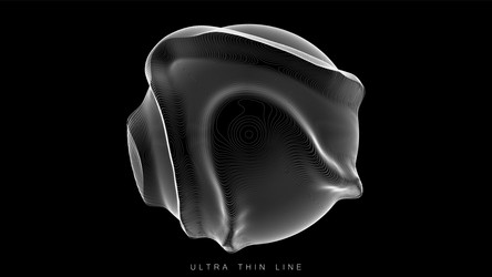 Ultra thin line fluid geometry dynamic Royalty Free Vector