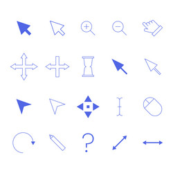 Mouse cursor element isolated on white background Vector Image