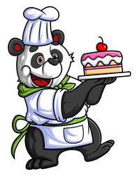 A cute cartoon panda working as professional Vector Image