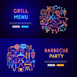 Bbq neon label Royalty Free Vector Image - VectorStock