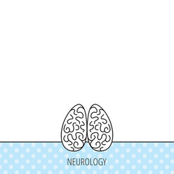 Neurology icon human brain sign Royalty Free Vector Image