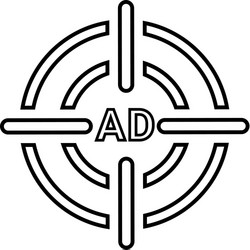 Advertising car ad outline icon line art Vector Image
