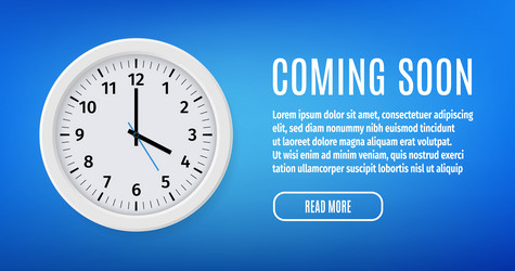 Coming soon timer and days Royalty Free Vector Image