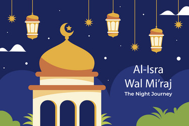 Background isra miraj isolated on white background