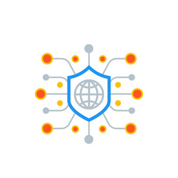 Cyber attack icon pictograph Royalty Free Vector Image