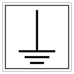 Protective earth ground symbol sign isolate Vector Image