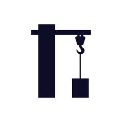 Lifting crane construction company logo design Vector Image