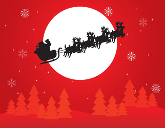 Santa reflection 2 Royalty Free Vector Image - VectorStock