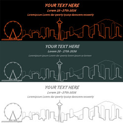Seattle Skyline Banner Vector Images (72)