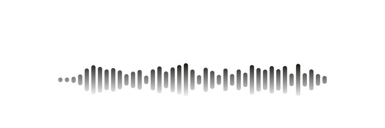 Sound wave or voice message icon music waveform Vector Image