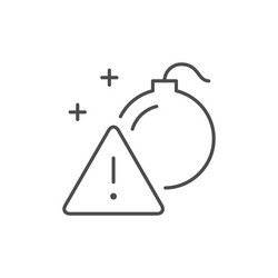 Bomb warning sign Royalty Free Vector Image - VectorStock