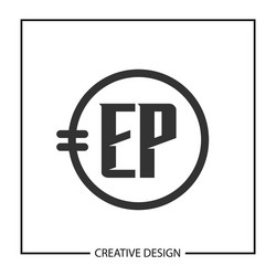 Initial letter ep logo template design Royalty Free Vector