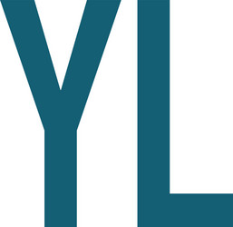 Initial letter yl shield hexagonal logo template Vector Image