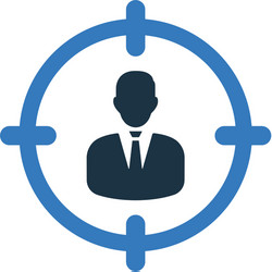 Target customer marketing icon gray graphics Vector Image