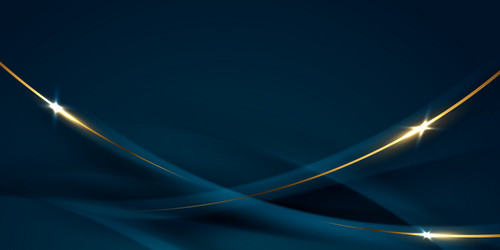 Blue abstract background with luxury golden Vector Image