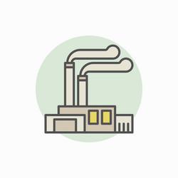 Sinter plant steel production color icon Vector Image