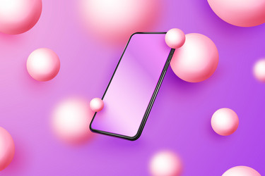 Phone mockup realistic 3d blank smartphone Vector Image