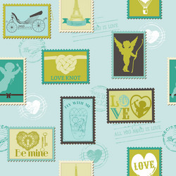 Love stamps Royalty Free Vector Image - VectorStock
