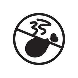 Flat icon in black and white ban on meat Vector Image