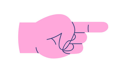 Male index finger symbol hand direction pointer Vector Image