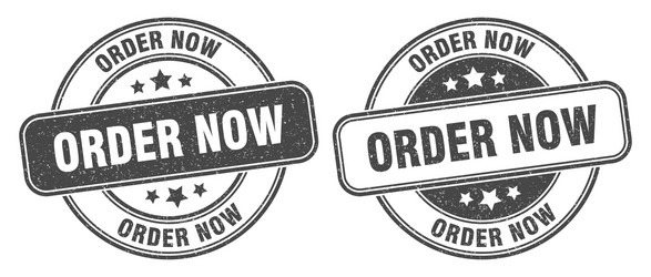 Order now stamp order now label round grunge sign Vector Image