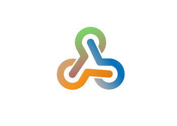 Abstract triangle tech logo Royalty Free Vector Image