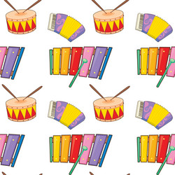 Seamless design with music notes Royalty Free Vector Image