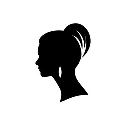 Women hair style ponytail icon Royalty Free Vector Image