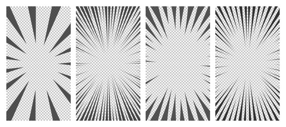 Black comic book transparent background Royalty Free Vector