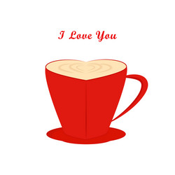 Coffee cup valentines day Royalty Free Vector Image