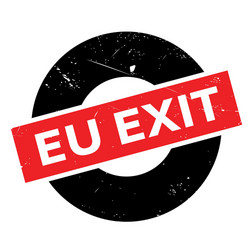 Eu exit rubber stamp Royalty Free Vector Image