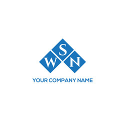 Wsn letter technology logo design on white Vector Image