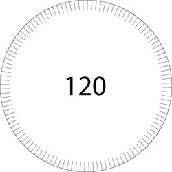 Circle dial scale division round template Vector Image