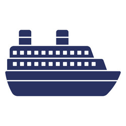 Cruise ship cut out Royalty Free Vector Image - VectorStock