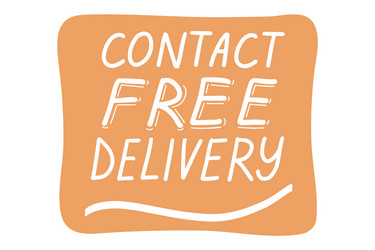 Safe delivery lettering calligraphy Royalty Free Vector