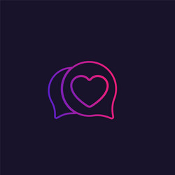 Dating logo for apps Royalty Free Vector Image