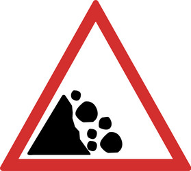 Falling rock icon Royalty Free Vector Image - VectorStock