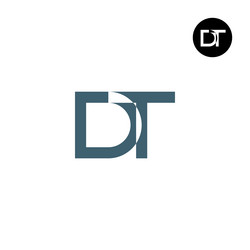 Letter td dt monogram logo design simple Vector Image
