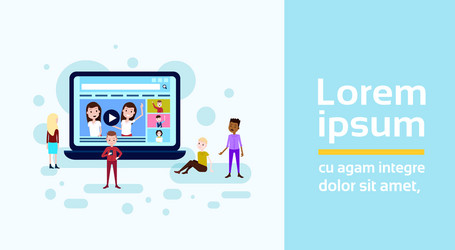 Media load concept online video stream service Vector Image