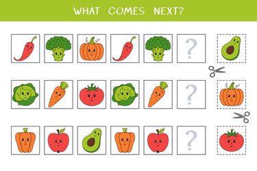 Simple logic game for kids Royalty Free Vector Image