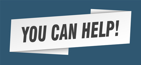 You can help sticker you can help label Royalty Free Vector