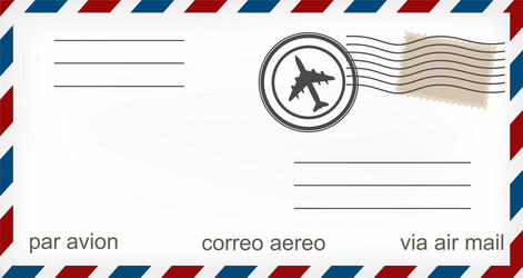 International mail envelope with collection Vector Image