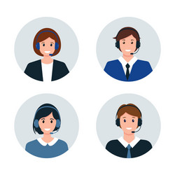 Male call center avatar Royalty Free Vector Image