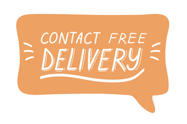 Safe delivery lettering calligraphy Royalty Free Vector