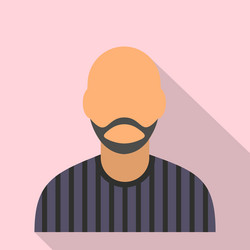 Man with gray beard avatar icon Royalty Free Vector Image