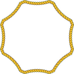 Collection round outline decorative rope border Vector Image